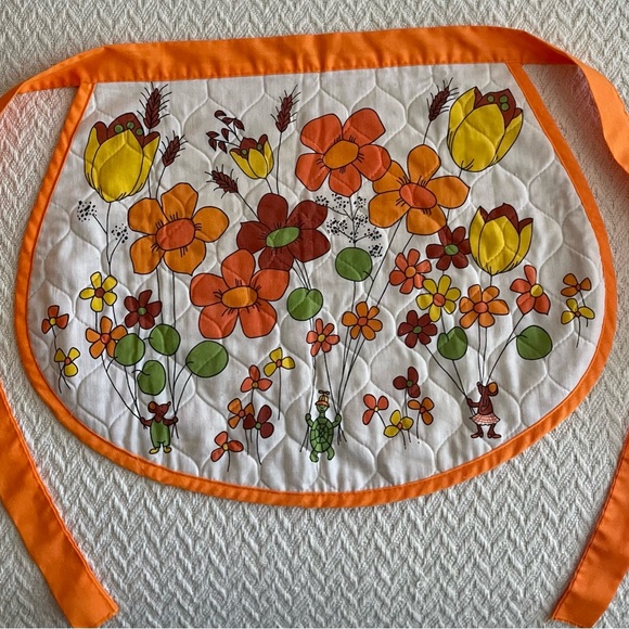 Other | Vintage6s 70s Apron Kitchen Apron Half Apron Cooking Apron ...